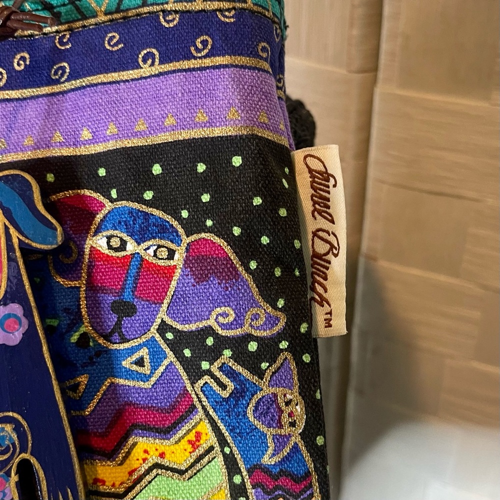 80s Super Cute Colorful Art Laurel Burch Dog Lovers C… - Gem